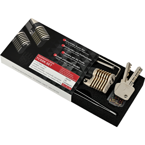 Multipick 6-pin Dimple / Euro profile combination training lock set ...